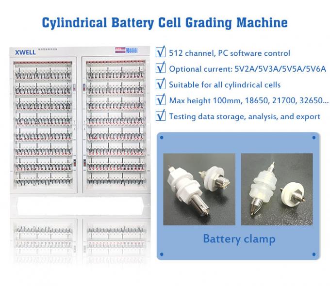 5V Battery Cell Grading Machine , 57600 Cylindrical Coin Cell Battery ...
